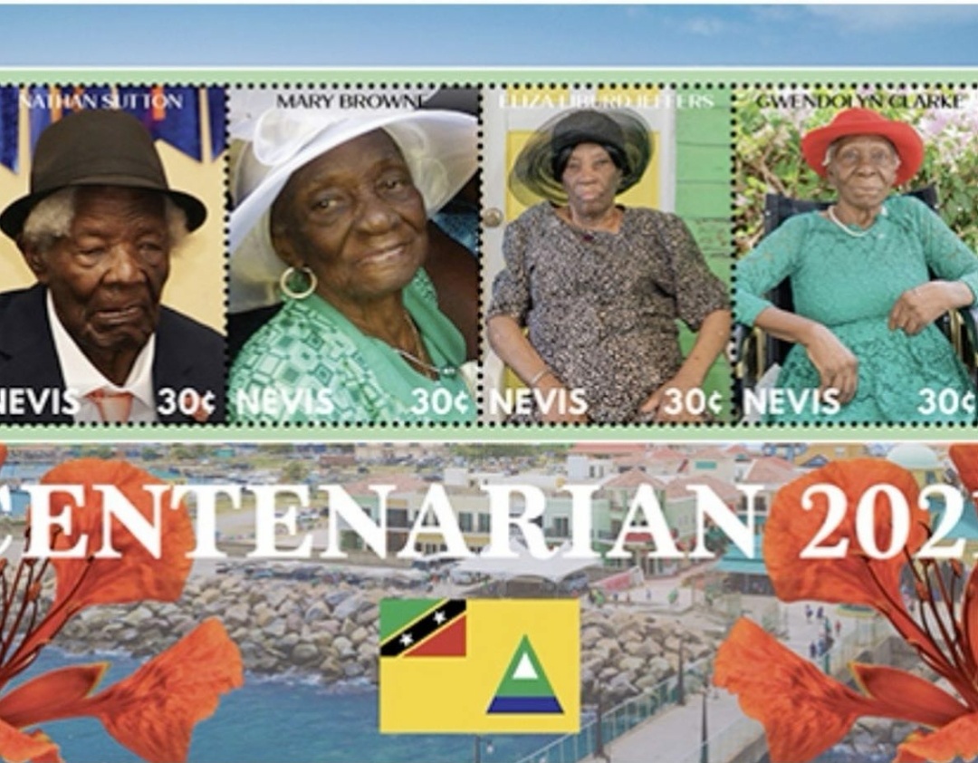 Postage Stamp Of Nevis' Newest Centenarian Goes Viral - SKN PULSE